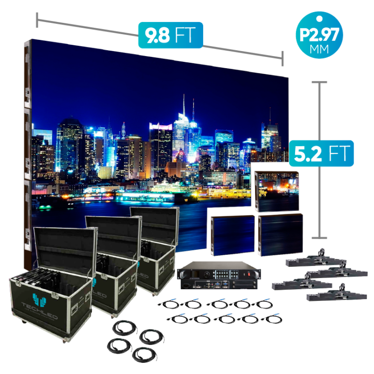 Pantalla de LED NovaStar P1.99mm 12.6' x 6.3' interior llave en mano ...